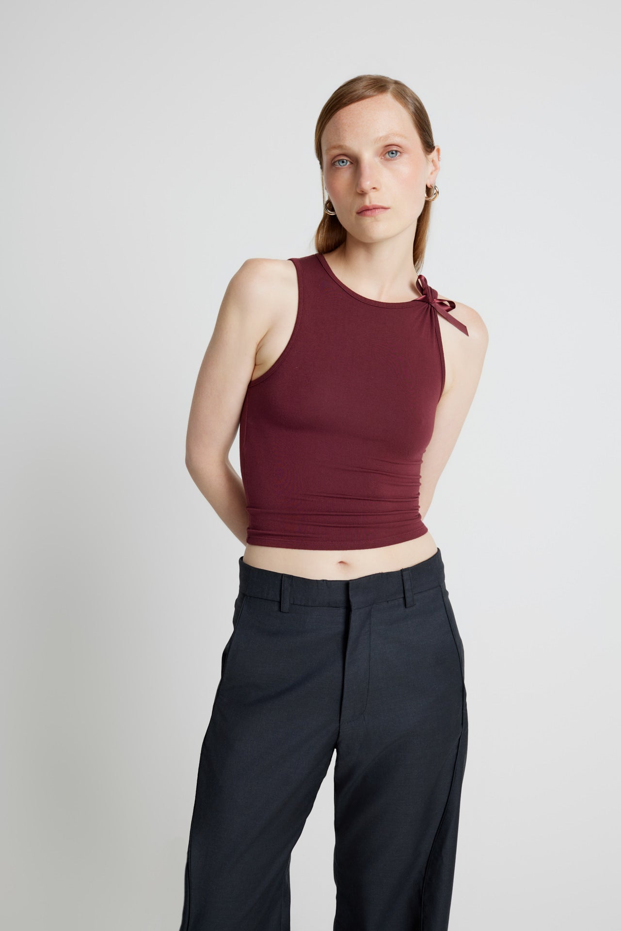 Bow Tank - Burgundy – MIMCHIK